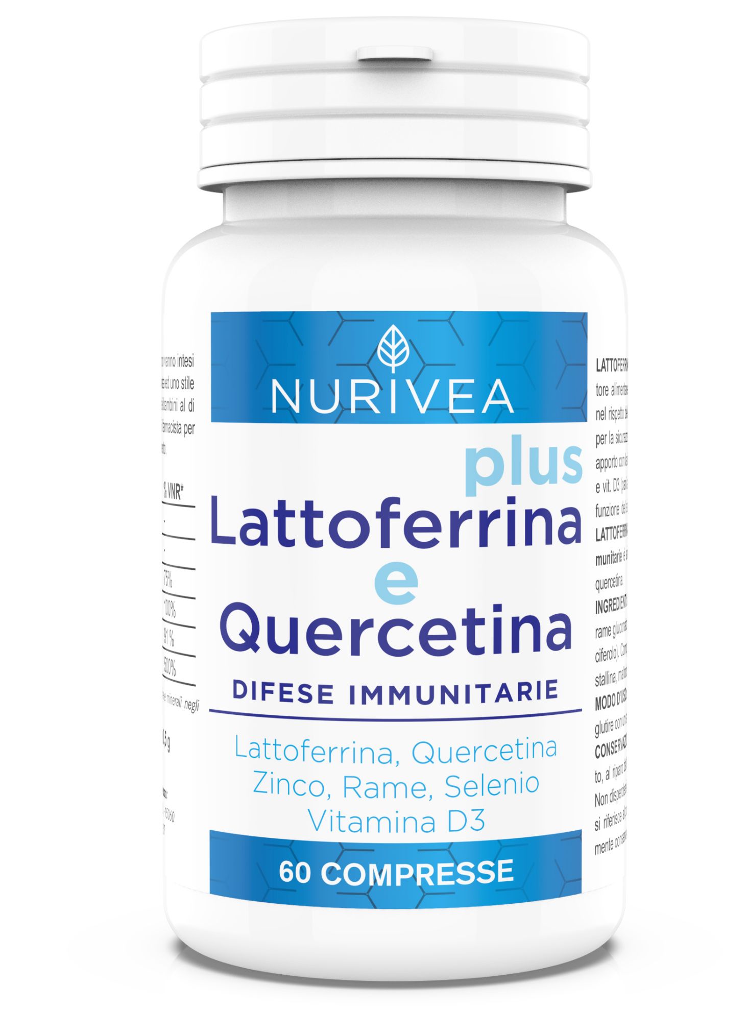 NURIVEA Integratori Alimentari. Lattoferrina e Quercetina